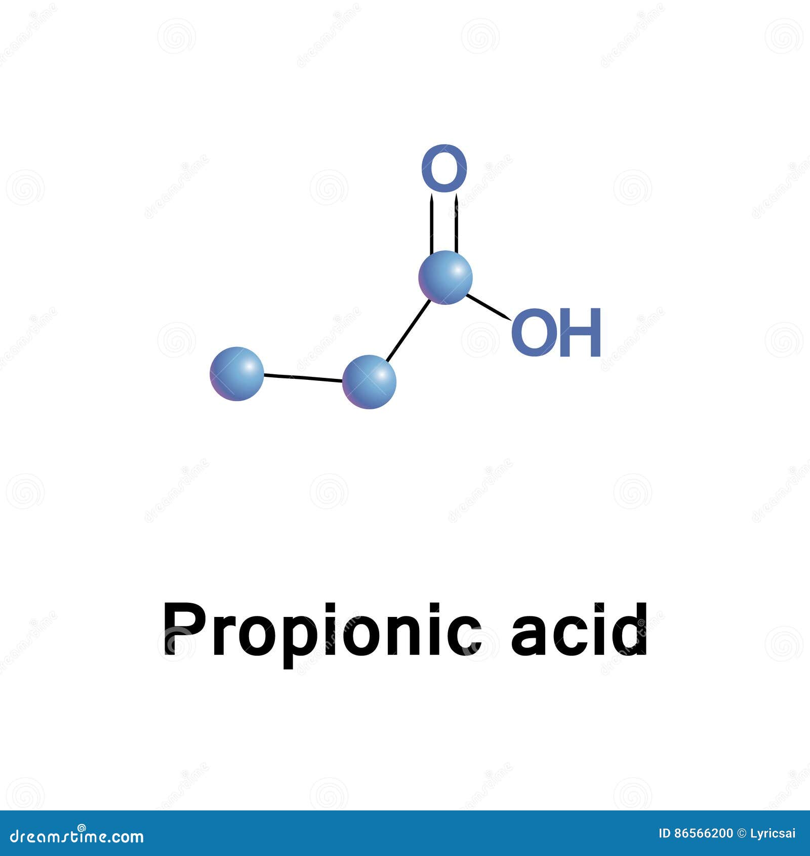 Acide Propionique Ou Propanoic Illustration de Vecteur - Illustration ...