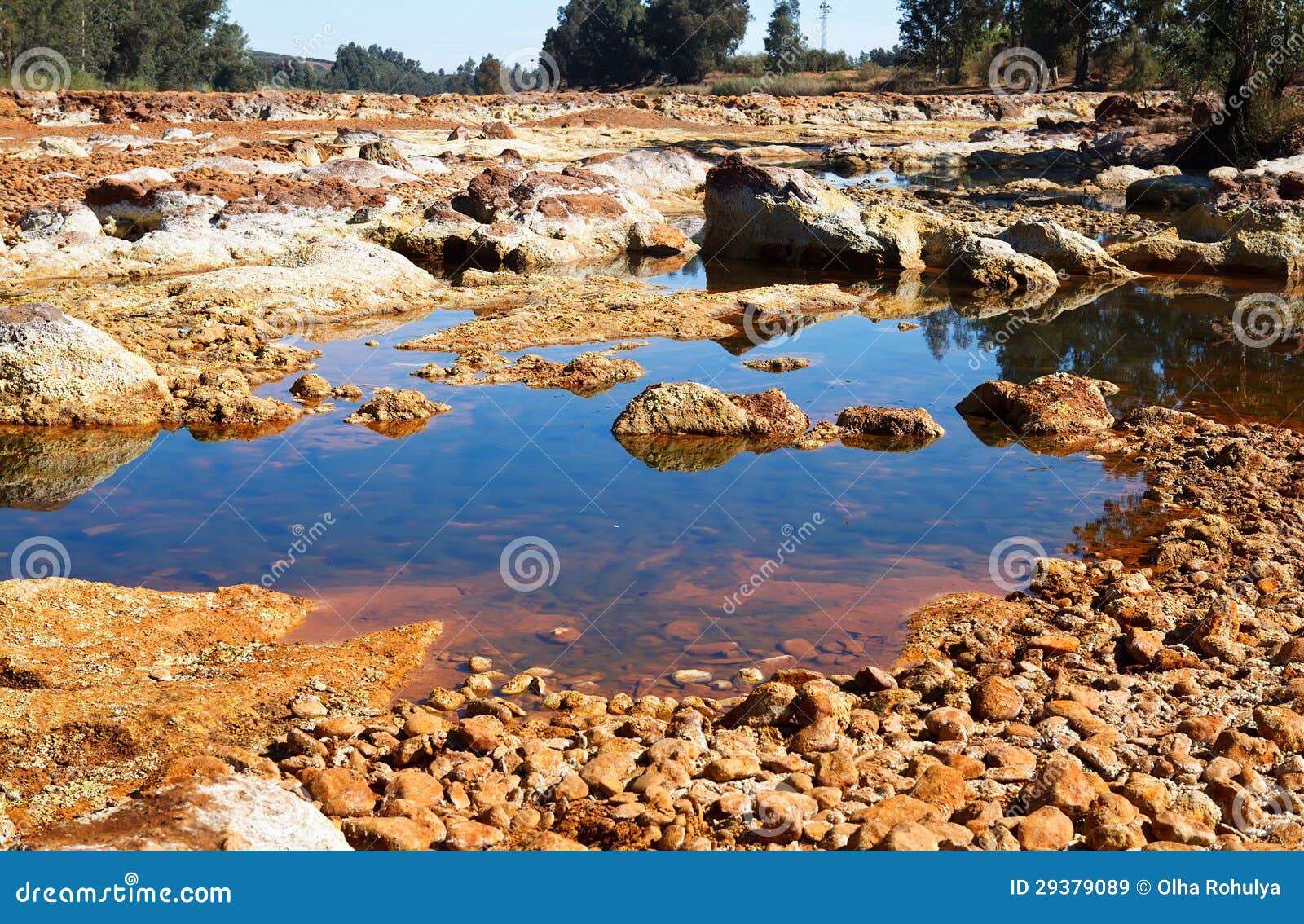 Acidic River Tinto in Niebla (Huelva) Stock Image - Image of spain ...