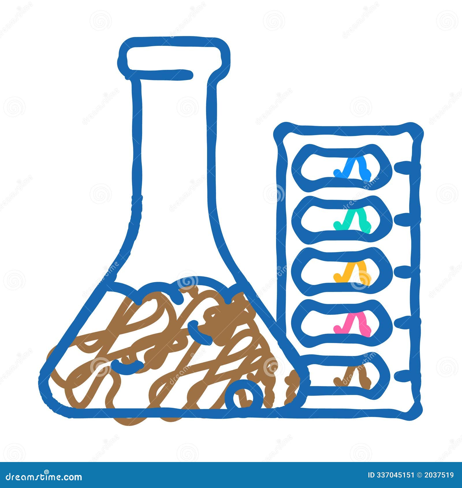 Acidity of Peat Icon Doodle Illustration Stock Illustration ...