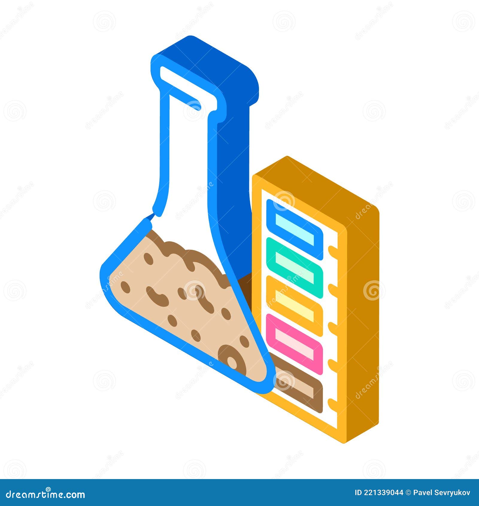 Acidity of Peat Isometric Icon Vector Illustration Stock Vector ...