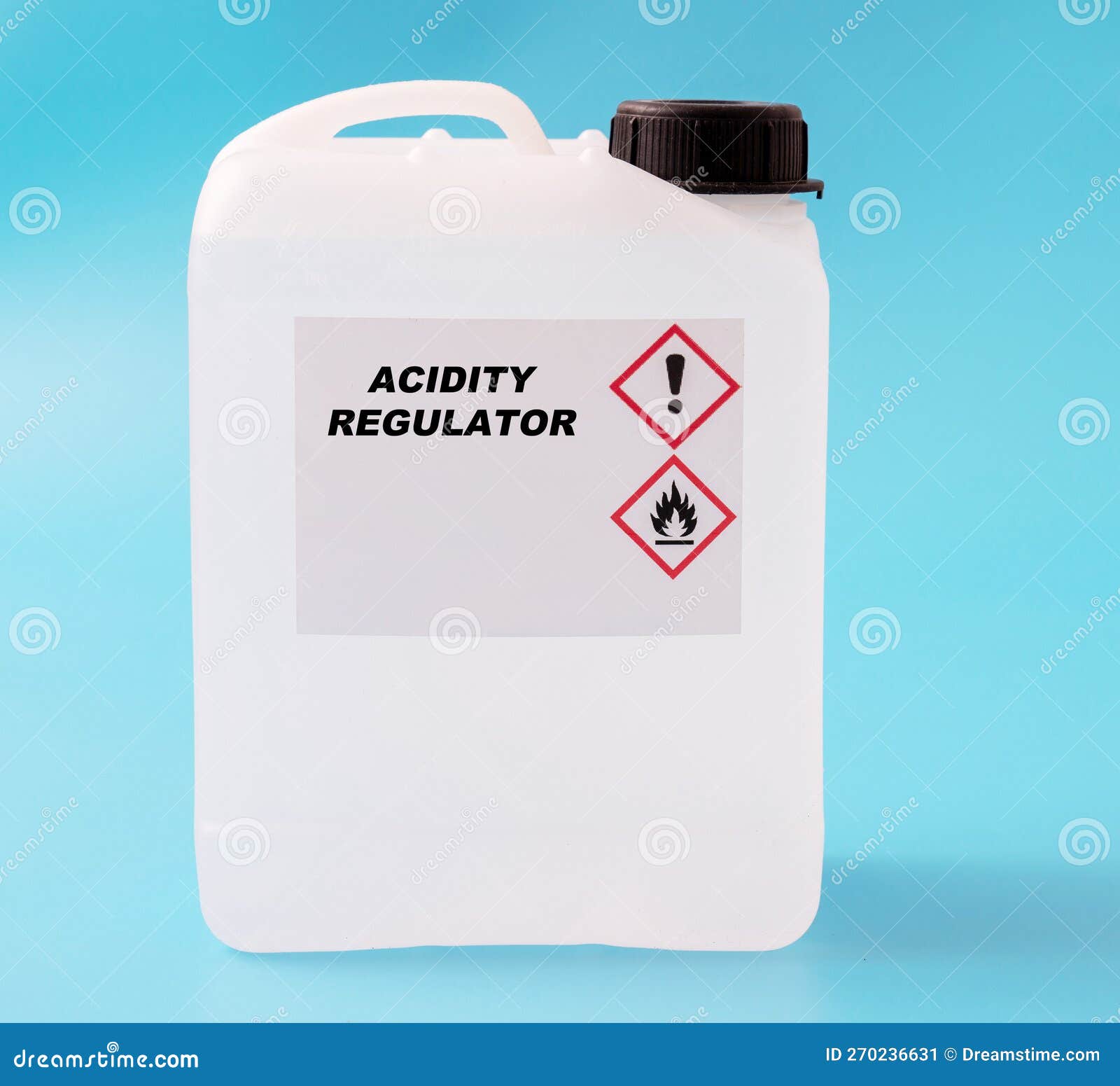 Acidity Regulator Agricultural Chemicals in a Plastic Can Stock Image ...