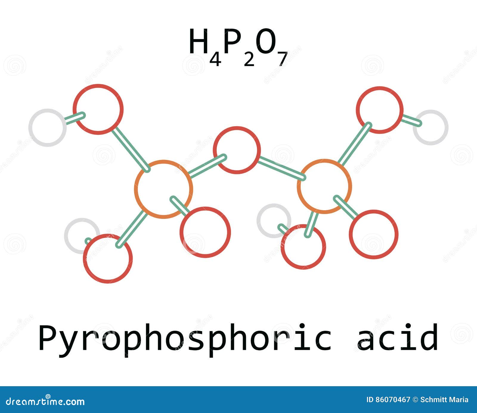 Acido Pirofosforico H4P2O7 Della Molecola Illustrazione Vettoriale ...