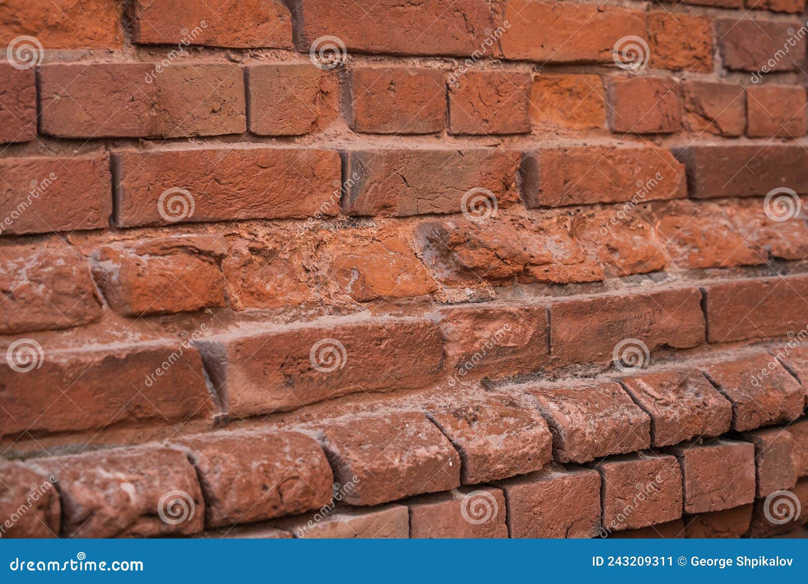 Acient Brick Wall, Facade Falling Apart Stock Image - Image of bricks ...