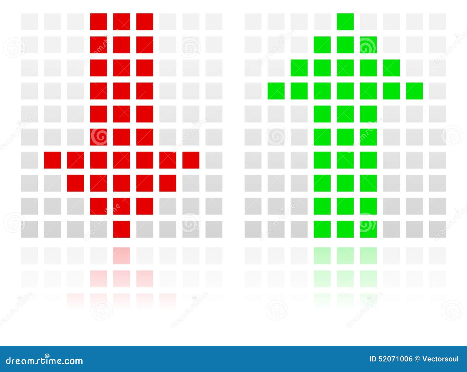 Acima Para Baixo Dos ícones Da Seta Feitos Dos Quadrados Ilustração do ...