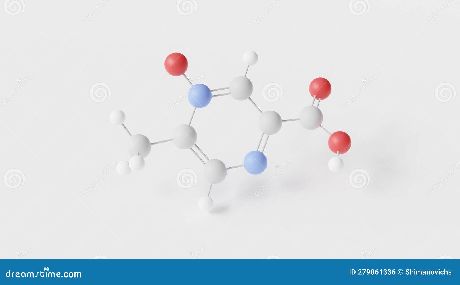 Acipimox Molecule 3d, Molecular Structure, Ball And Stick Model ...