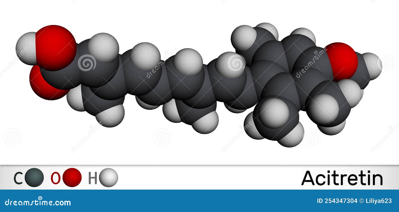 Acitretin Molecule. It Is Retinoid Used In The Treatment Of Psoriasis ...