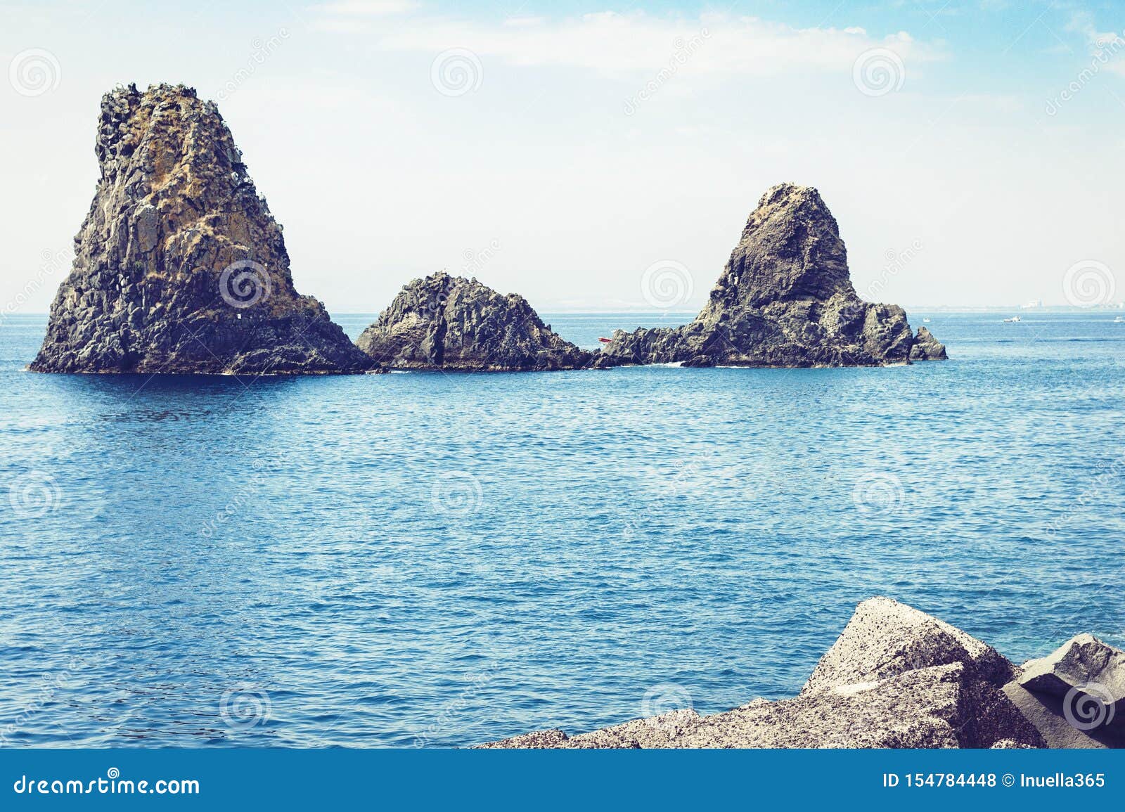 Acitrezza Rocks of the Cyclops, Sea Stacks in Catania, Sicily, Italy ...