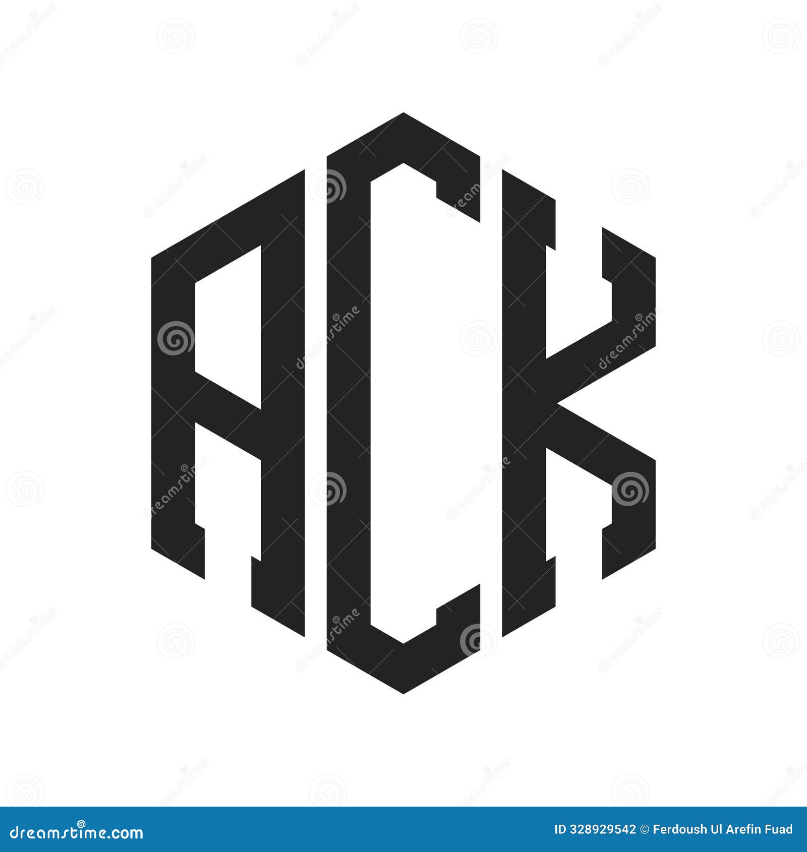 ACK Logo Design. Initial Letter ACK Monogram Logo Using Hexagon Shape ...