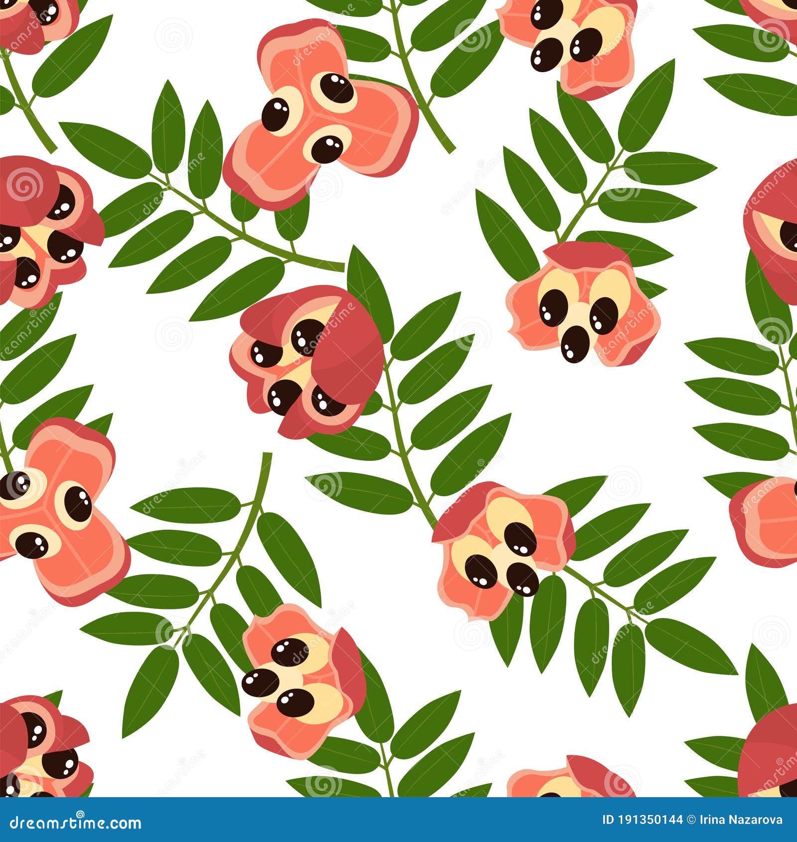 Ackee Fruit. Seamless Vector Patterns Stock Vector - Illustration of ...