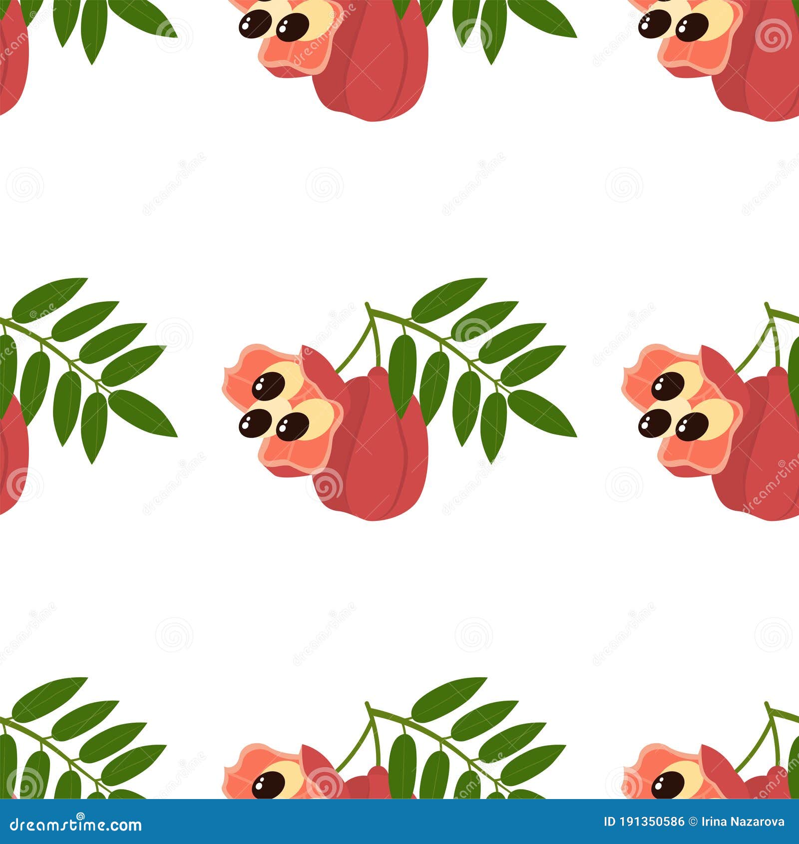 Ackee Fruit. Seamless Vector Patterns Stock Vector - Illustration of ...