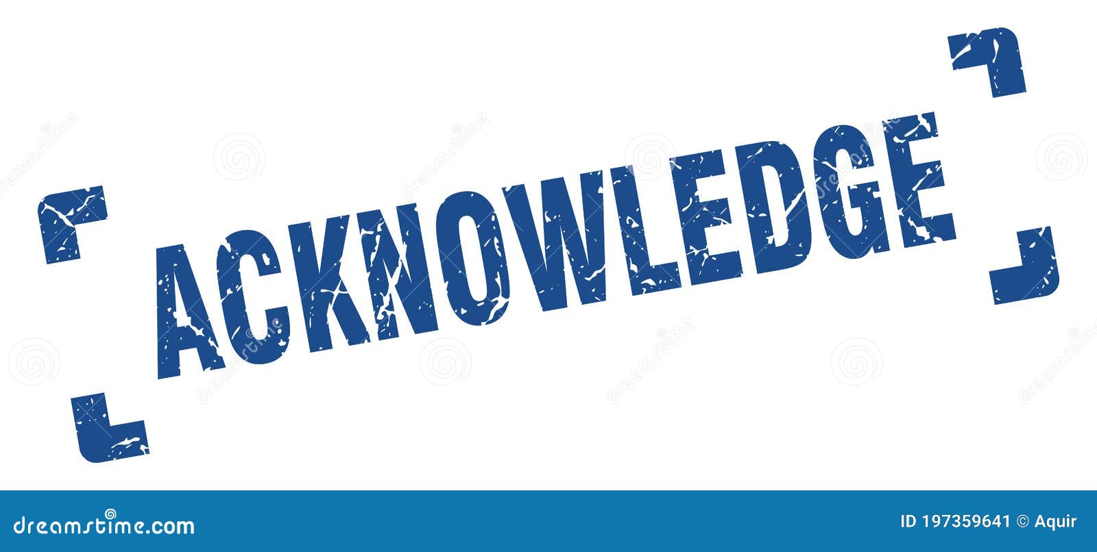 Acknowledge Stamp. Square Grunge Sign Isolated on White Background ...