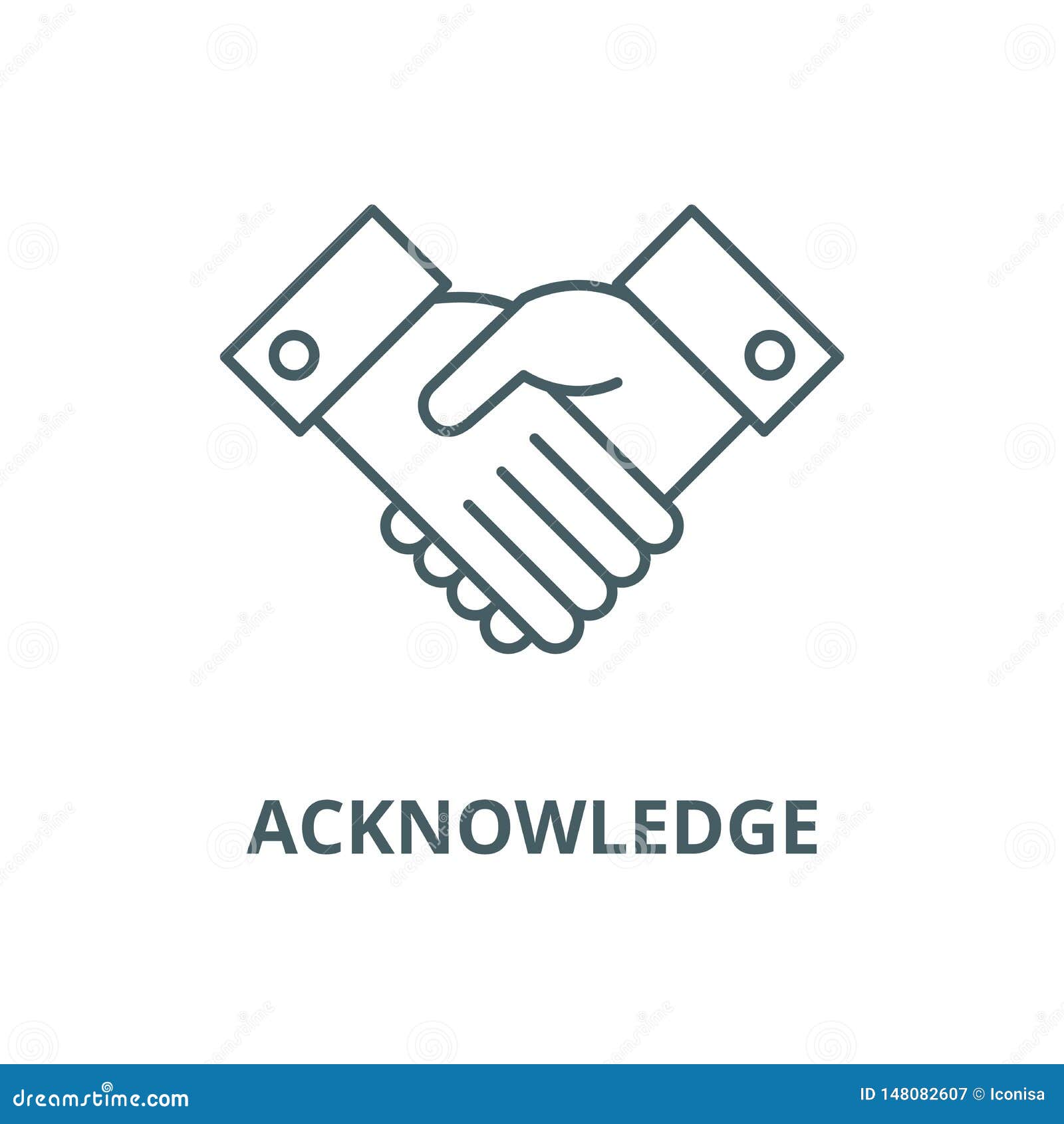 Acknowledge Vector Line Icon, Outline Concept, Linear Sign Stock Vector ...