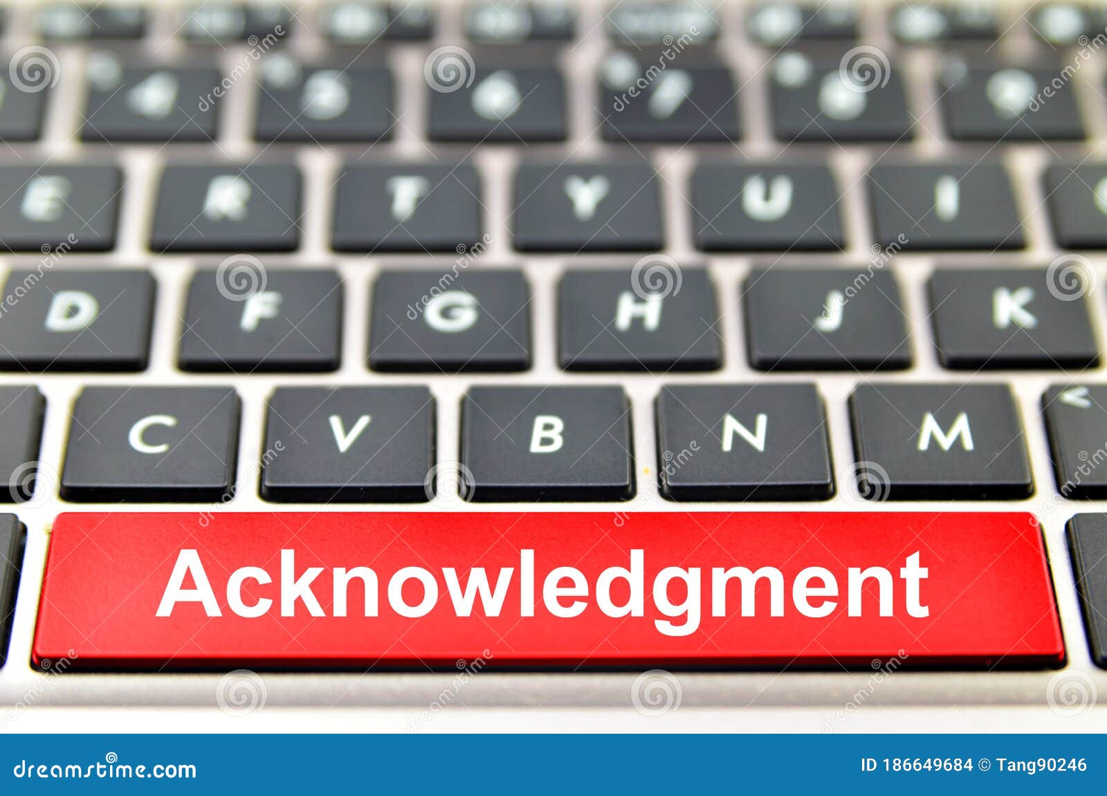 Acknowledgment Word on Computer Space Bar Stock Illustration ...