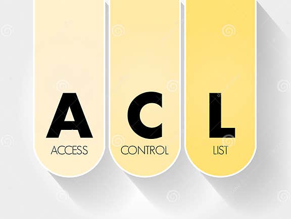 ACL - Access Control List Acronym, Technology Concept Background Stock ...