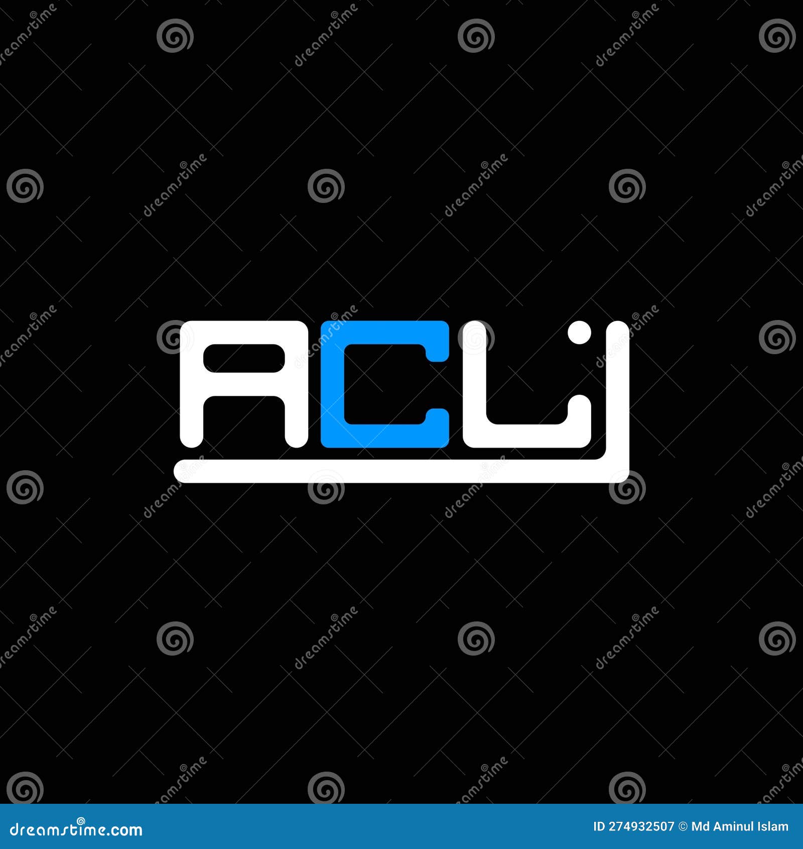 ACL Letter Logo Creative Design with Vector Graphic, Stock Vector ...