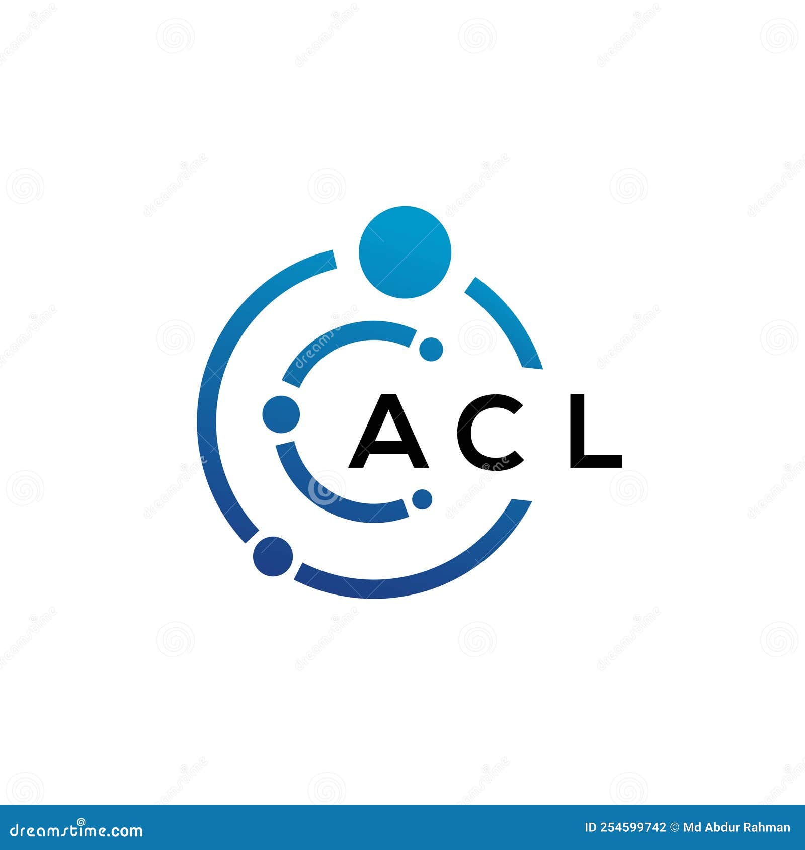 ACL Letter Logo Design On Black Background. ACL Creative Initials ...