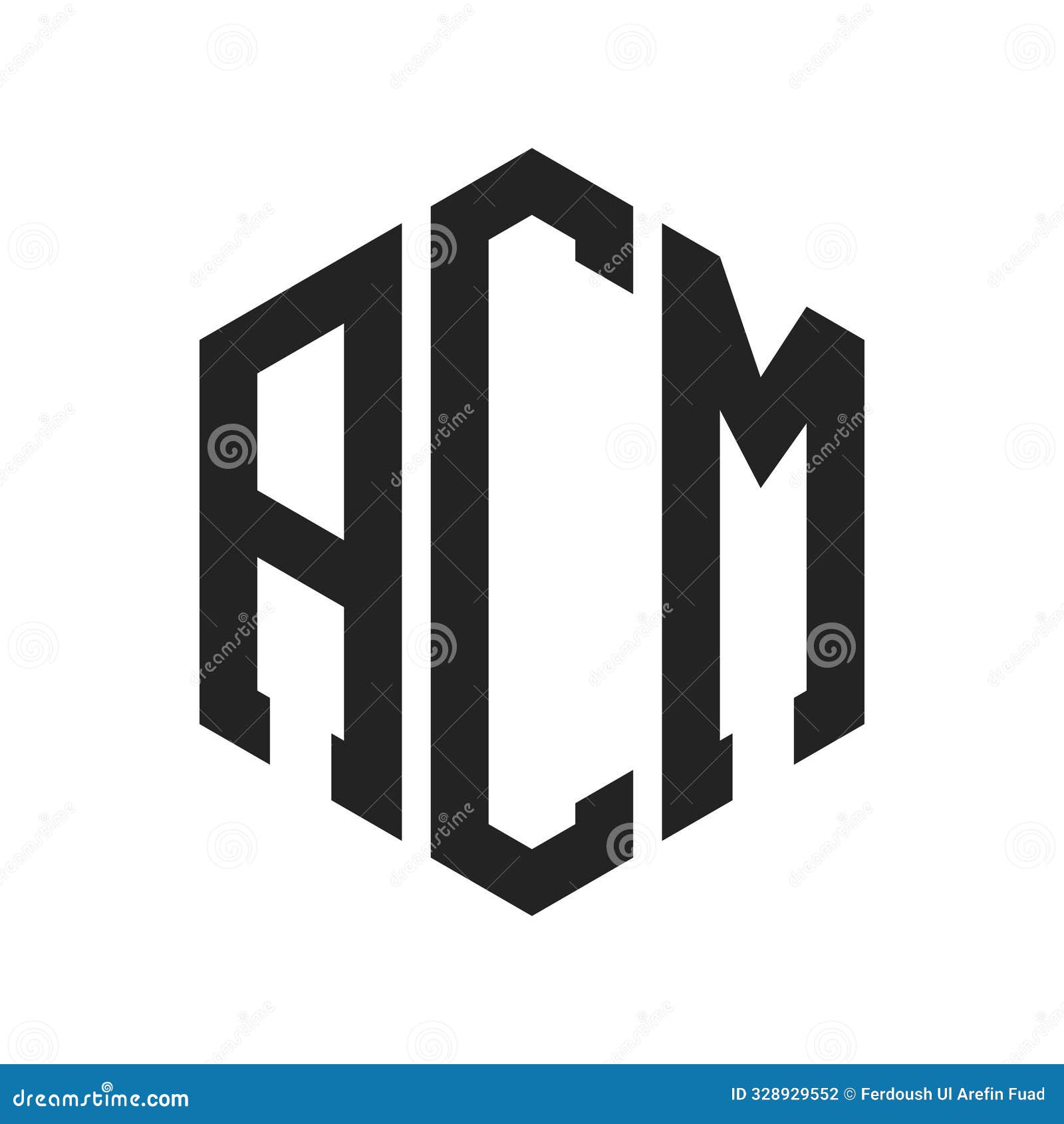 ACM Logo Design. Initial Letter ACM Monogram Logo Using Hexagon Shape ...