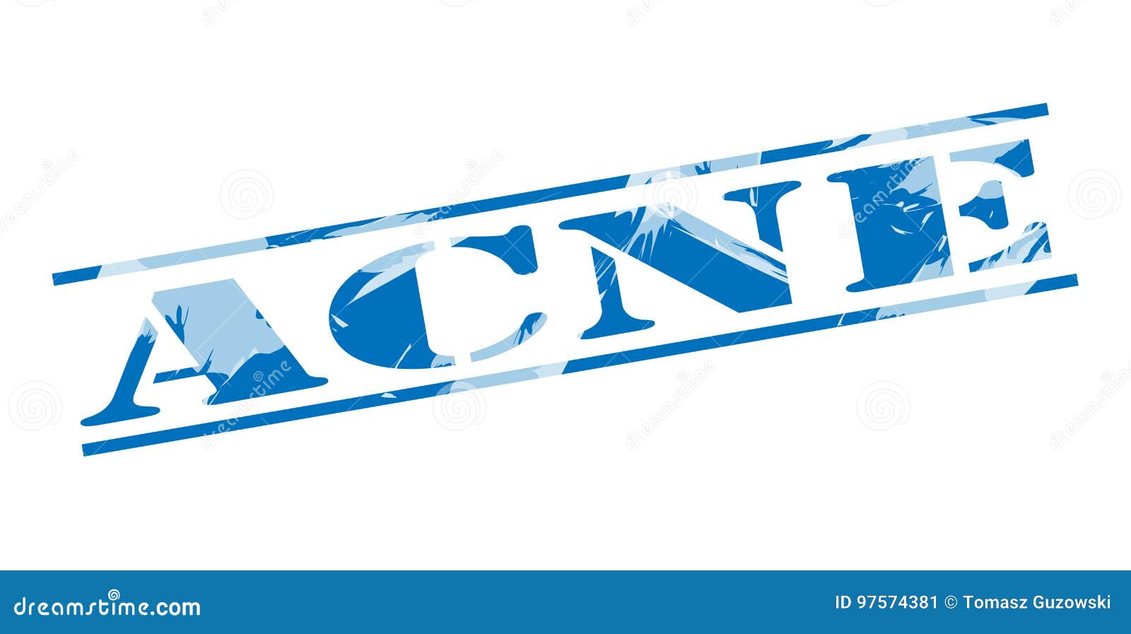 Acne blue stamp stock illustration. Illustration of white - 97574381
