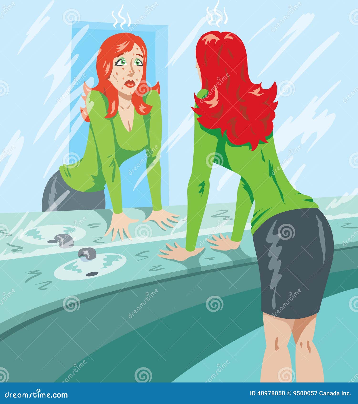 Acne And Breakout Solution Cartoon Vector | CartoonDealer.com #223738989