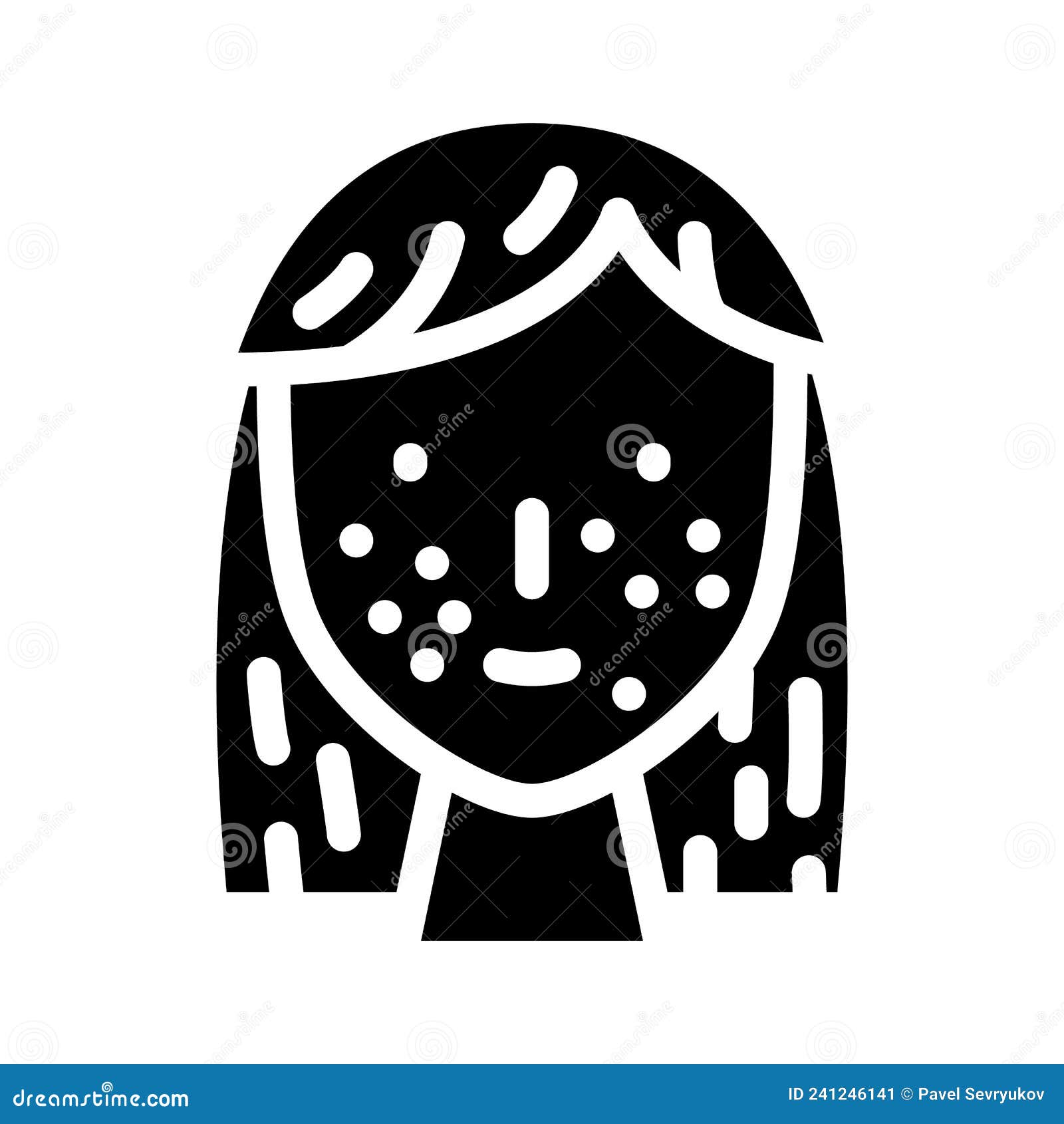 Acne Face Skin Problem Glyph Icon Vector Illustration Stock Vector