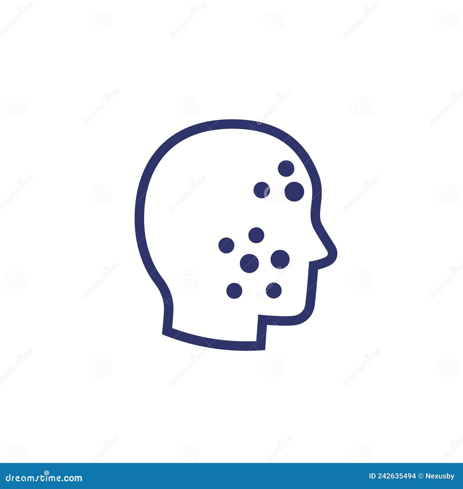 Acne Icon, Skin Problem, Rash Vector Stock Vector - Illustration of ...