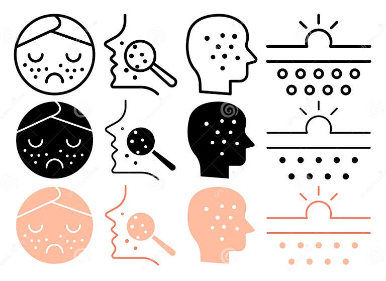 Acne icon vector stock illustration. Illustration of facial - 348101794