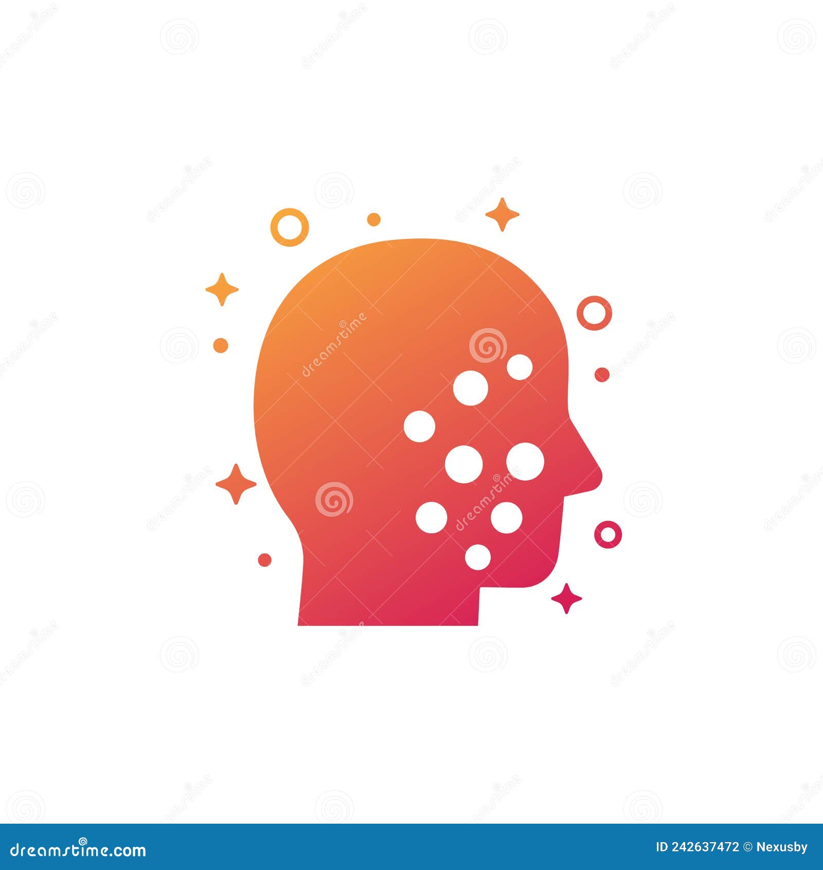 Acne, Problem Skin Icon on White, Vector Stock Vector - Illustration of ...