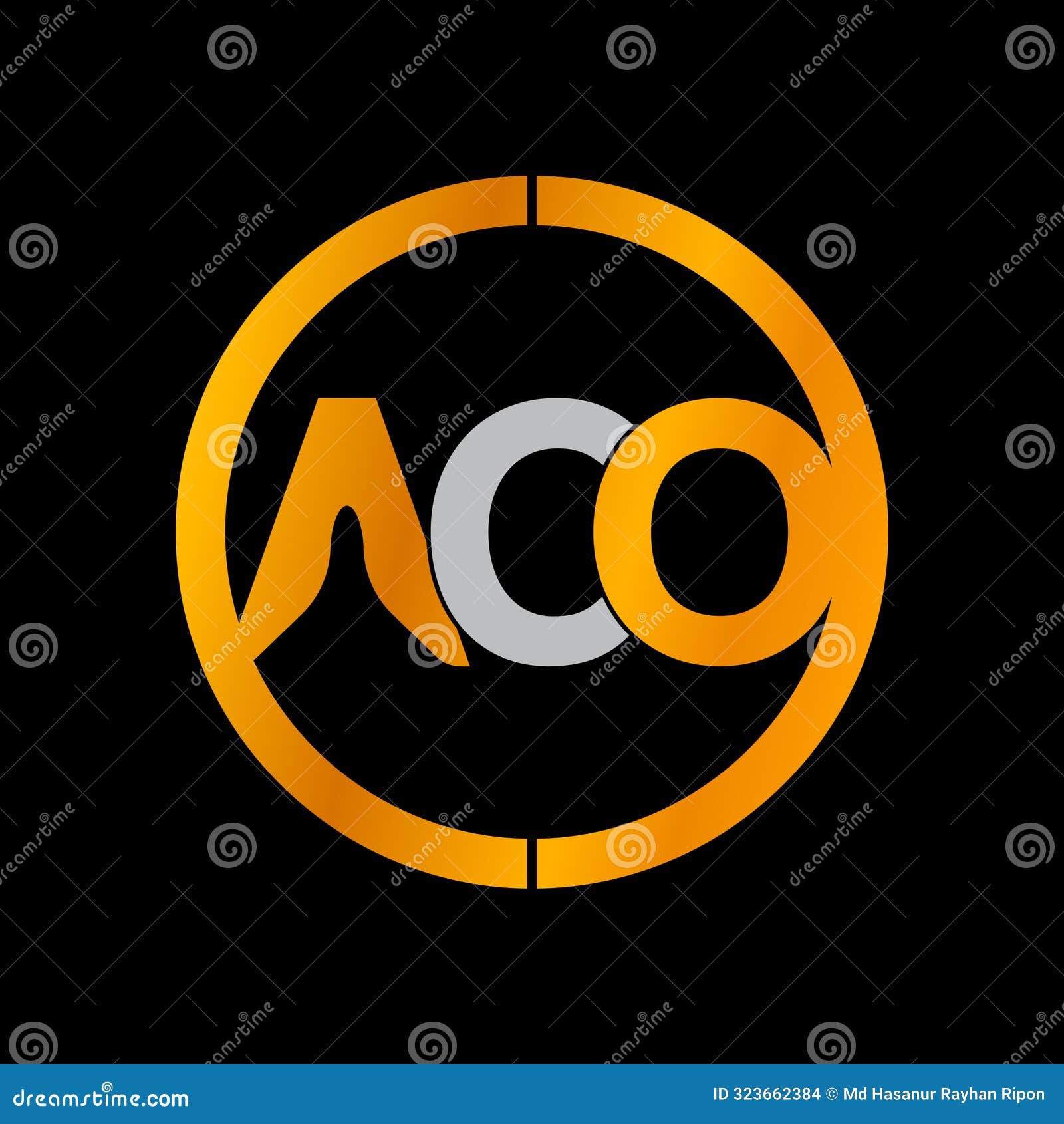 ACO Letter Logo Design. ACO Simple And Modern Monogram Logo. ACO Golden ...