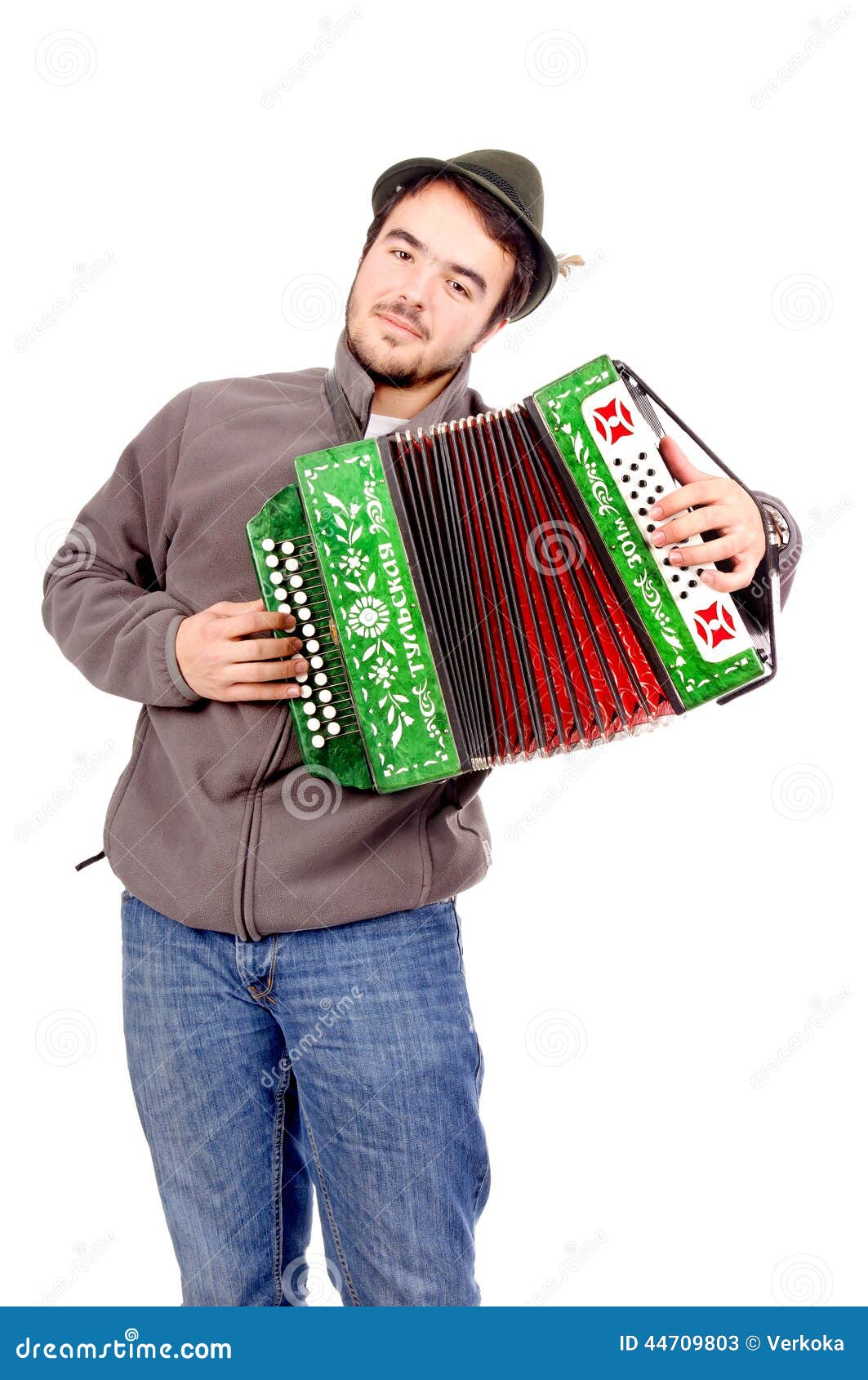 Acordeon stock image. Image of background, happy, musician - 44709803