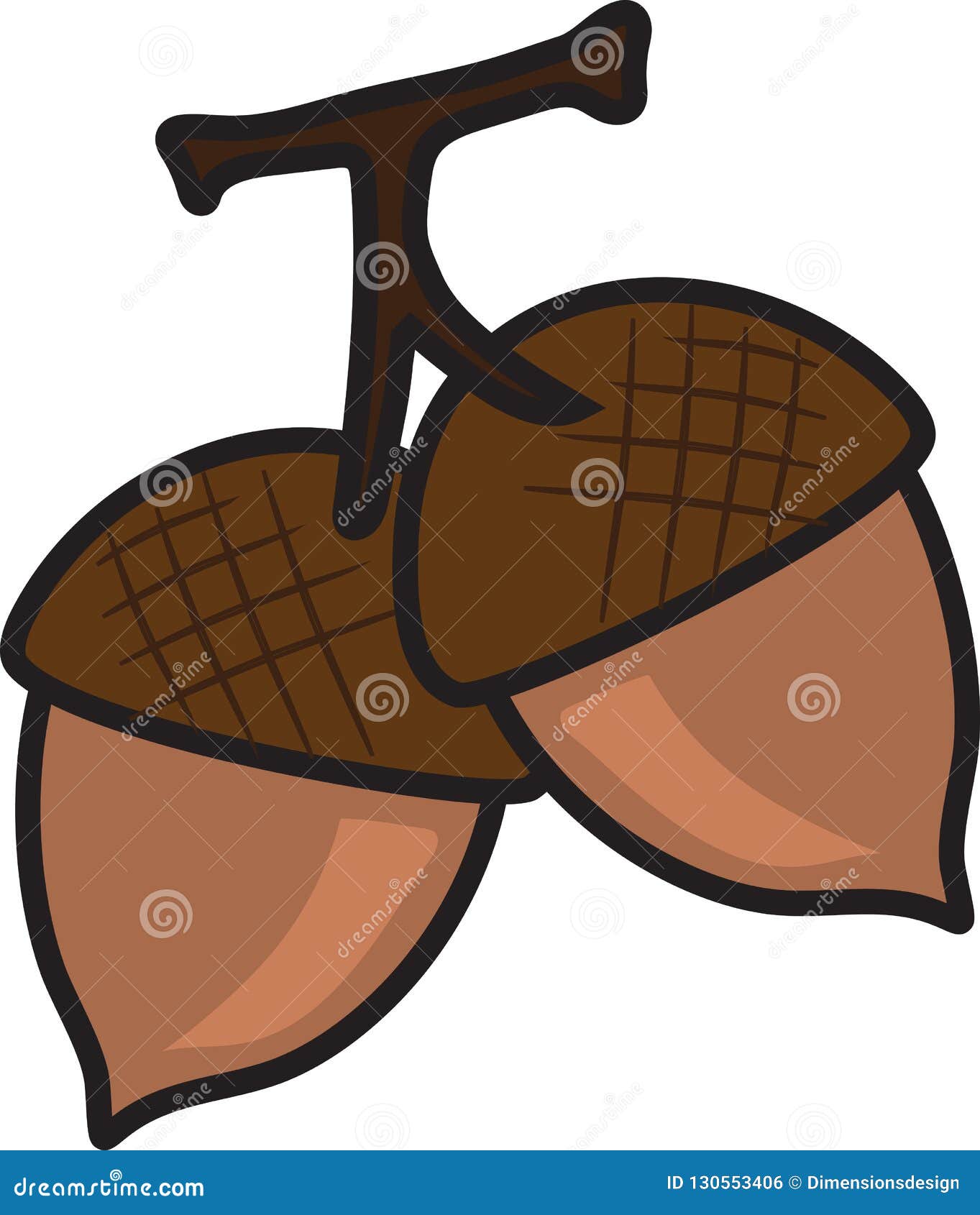 Acorn Icon or symbol stock vector. Illustration of nature - 130553406