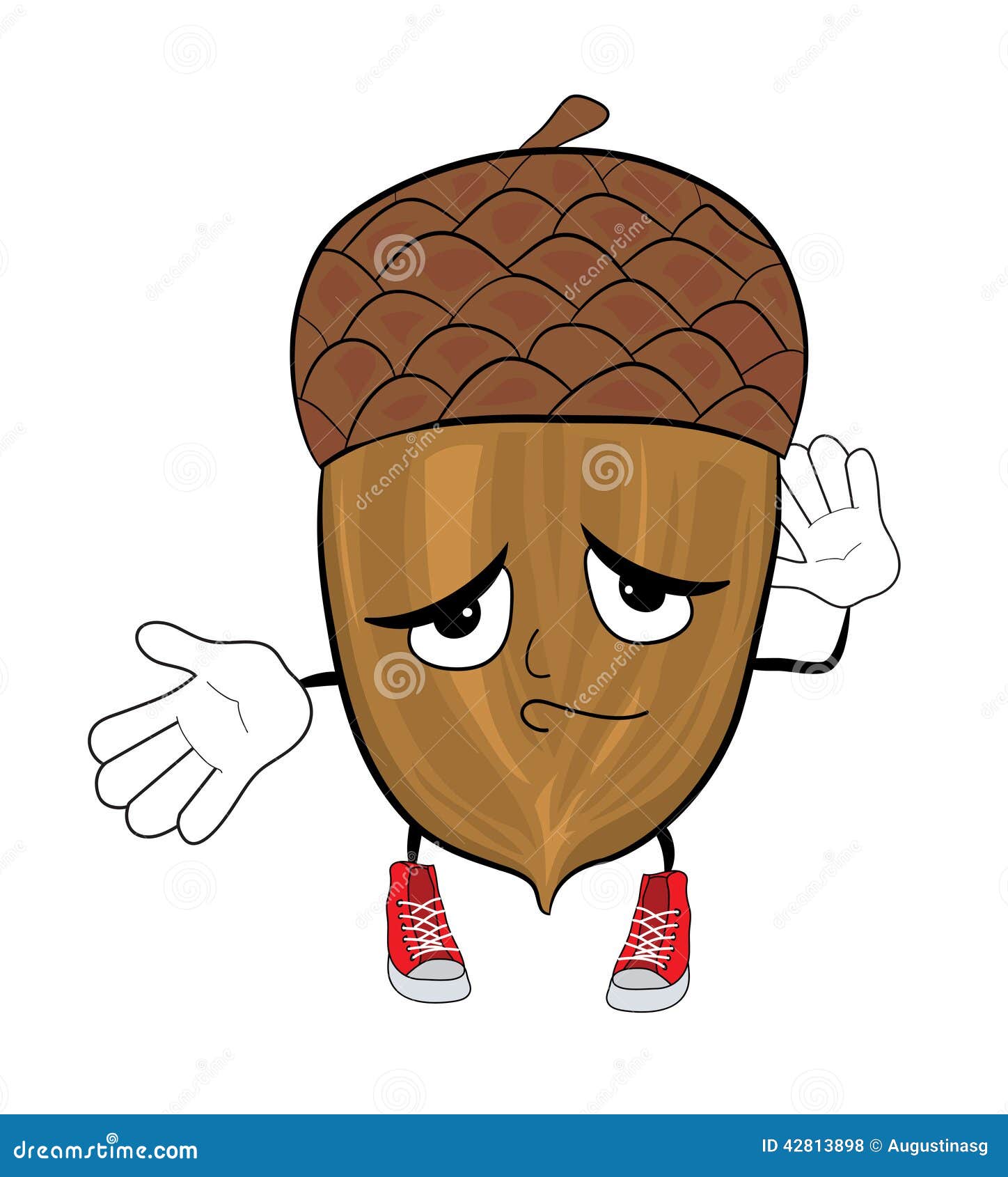 Acorn cartoon character stock illustration. Illustration of cartoon ...