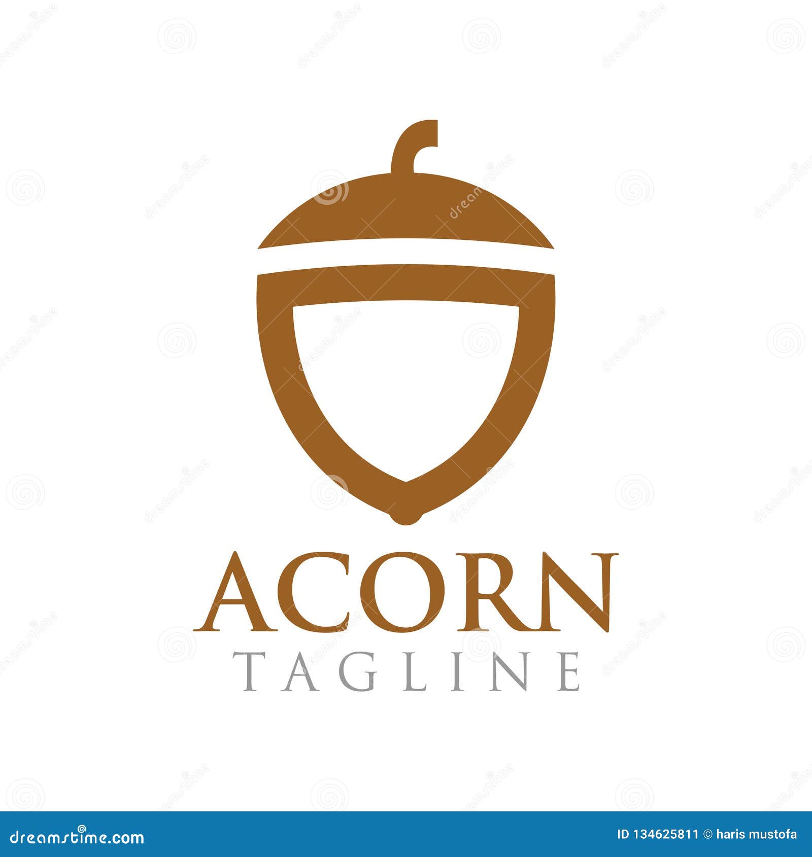 Acorn Graphic Design Template Vector Stock Vector - Illustration of ...