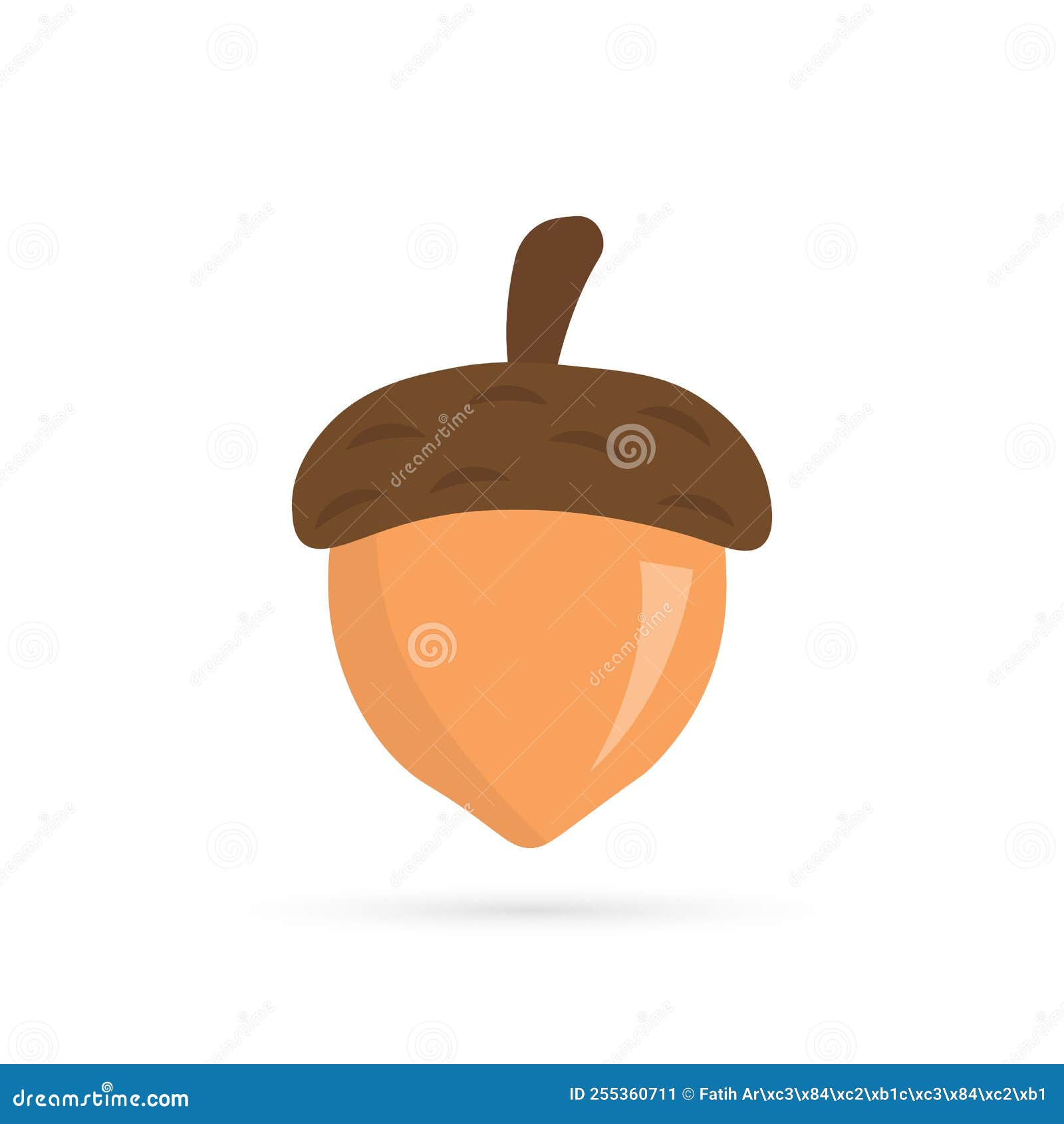 Acorn Icon. Autumn Concept. Vector Illustration Isolated on White ...