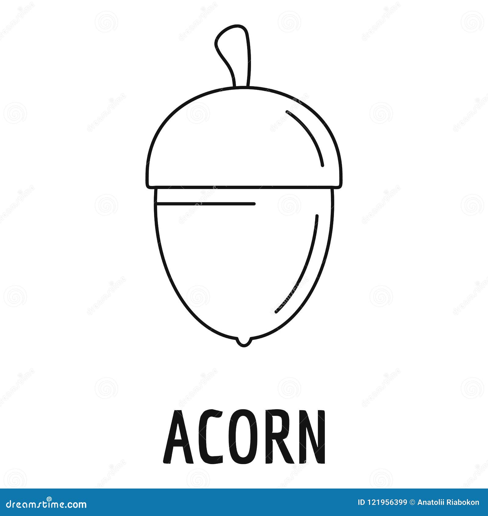 Acorn icon, outline style stock vector. Illustration of fall - 121956399 Acorn icon, outline style stock vector. Illustration of fall - 121956399