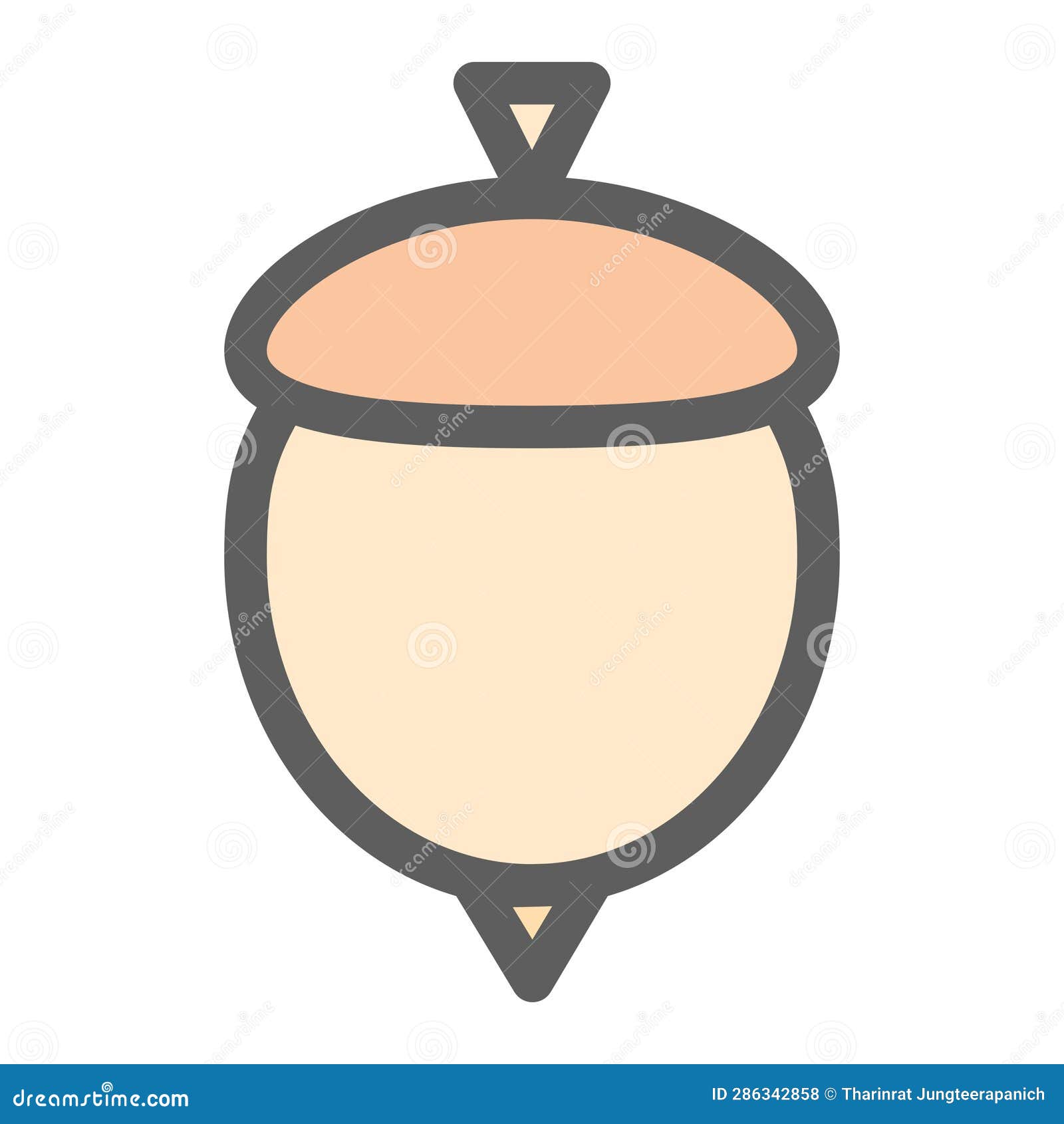 Pastel acorn flat stock vector. Illustration of organic - 286342858