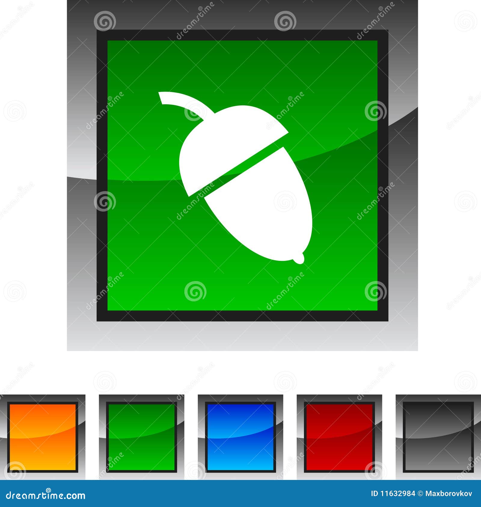 Acorn icons. stock vector. Illustration of icon, badge - 11632984