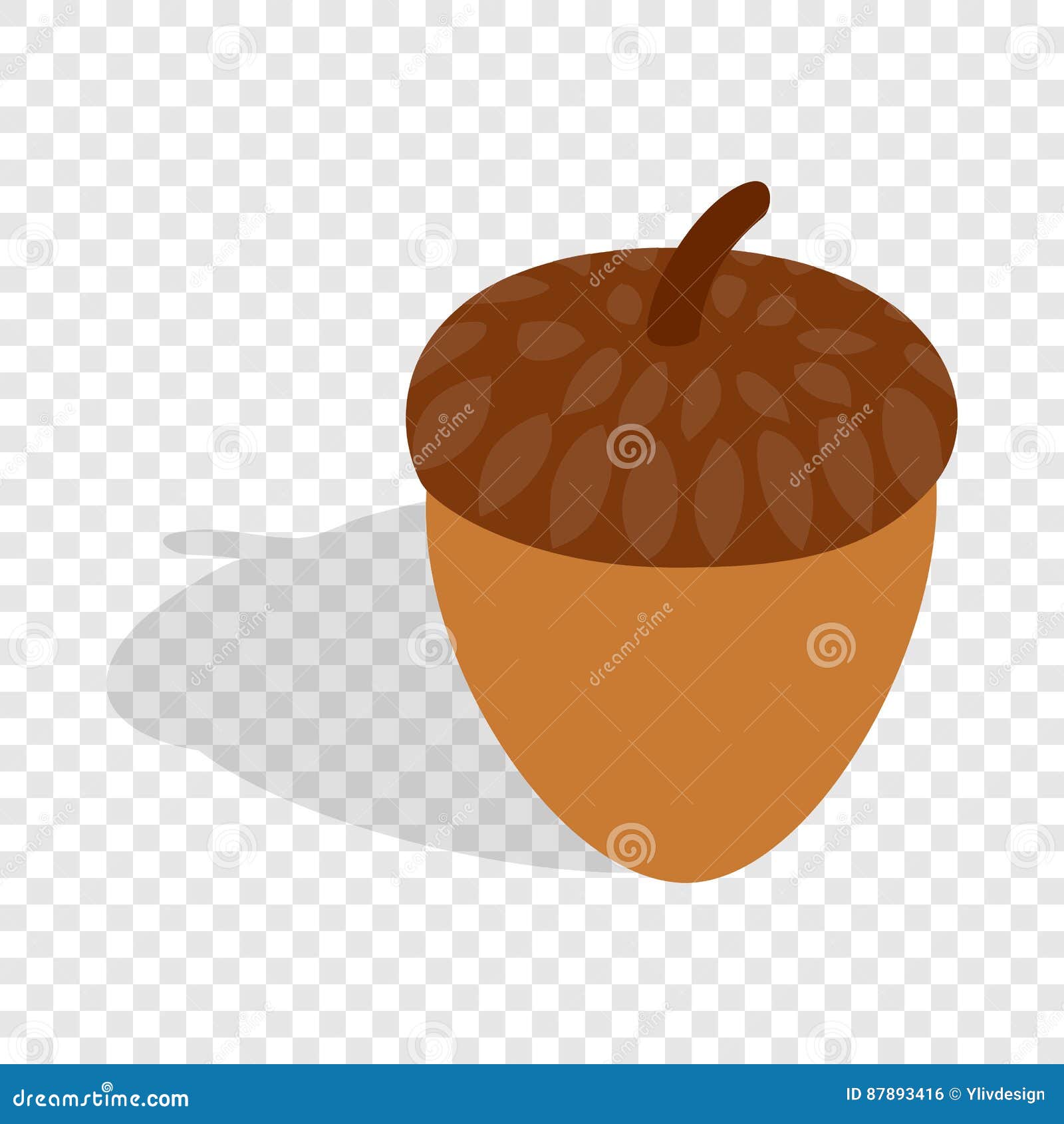 Acorn isometric icon stock vector. Illustration of acorn - 87893416