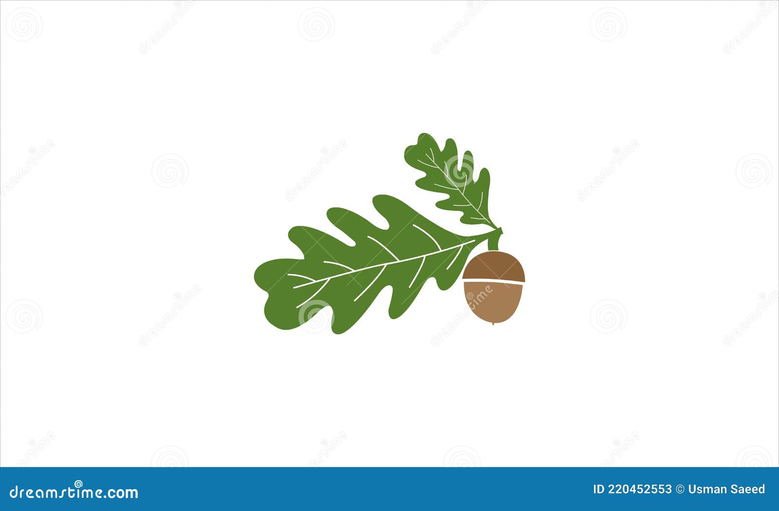 Acorn with Leaf Logo Design Vector Template Illustration Stock Vector ...