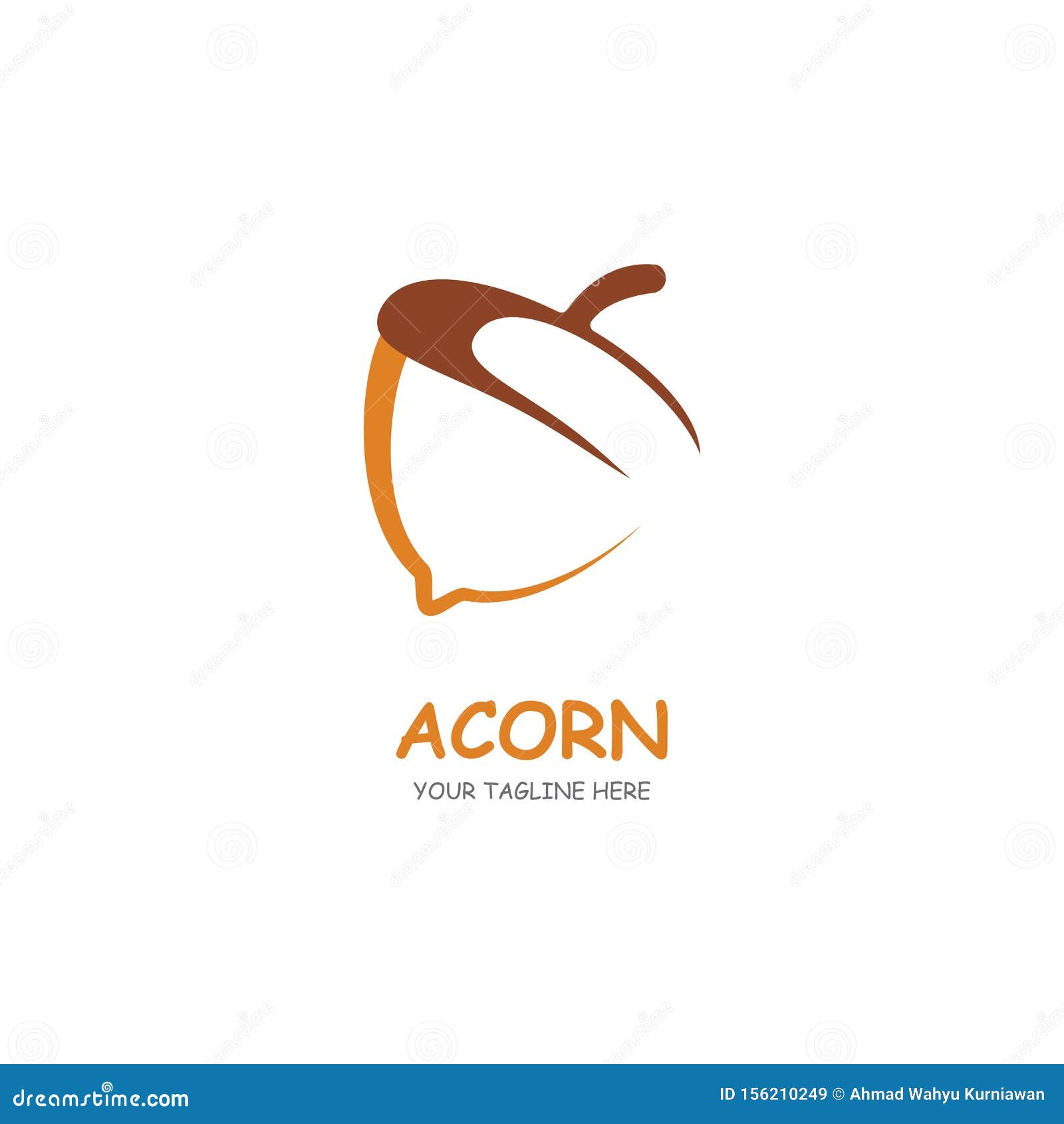 Acorn logo ilustration stock vector. Illustration of closeup - 156210249