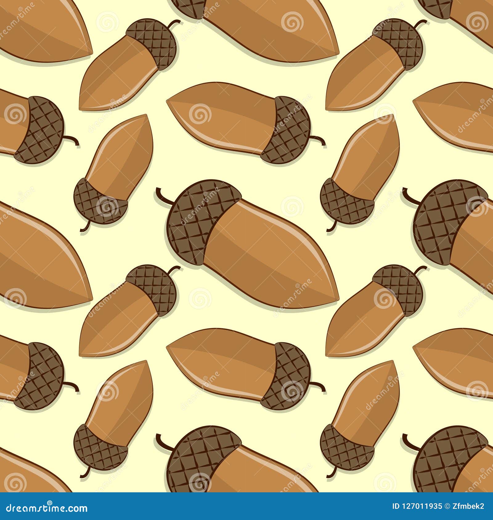 Acorn Seamless Pattern. Vector Stock Vector - Illustration of graphic ...