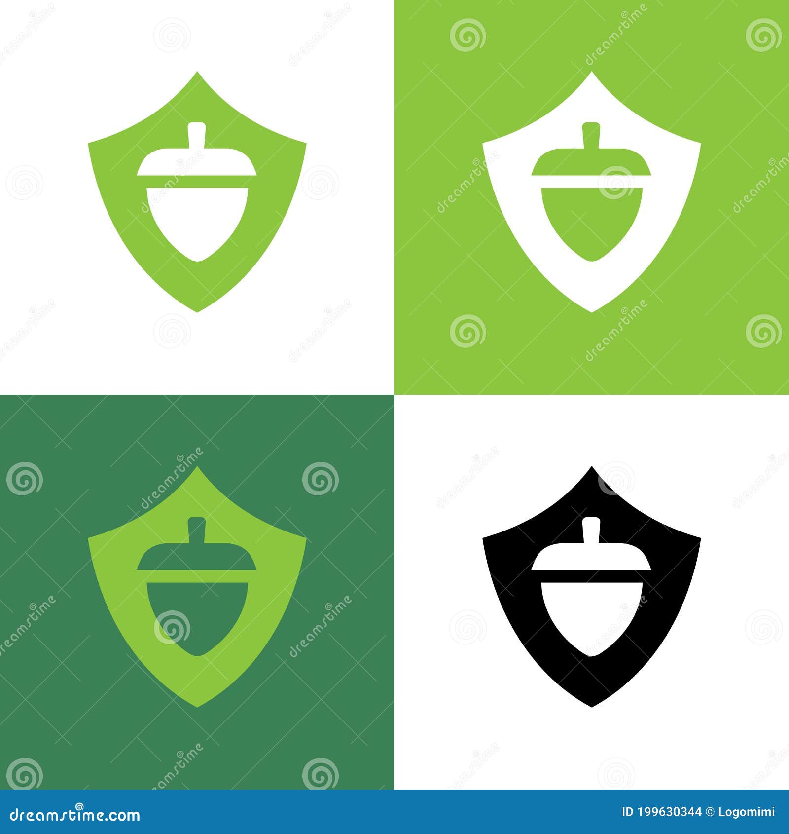 Acorn Shield Logo Icon Design Template Elements, Oak Protection Symbol ...
