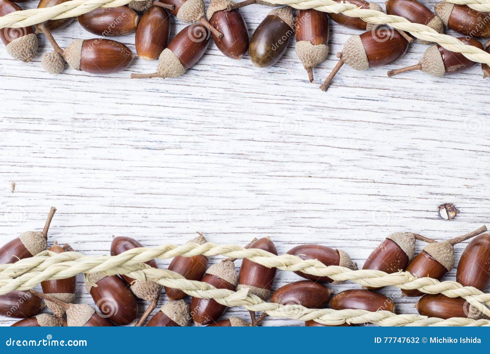 Acorn and Straw Rope Border Frame Stock Photo - Image of acorn, retro ...