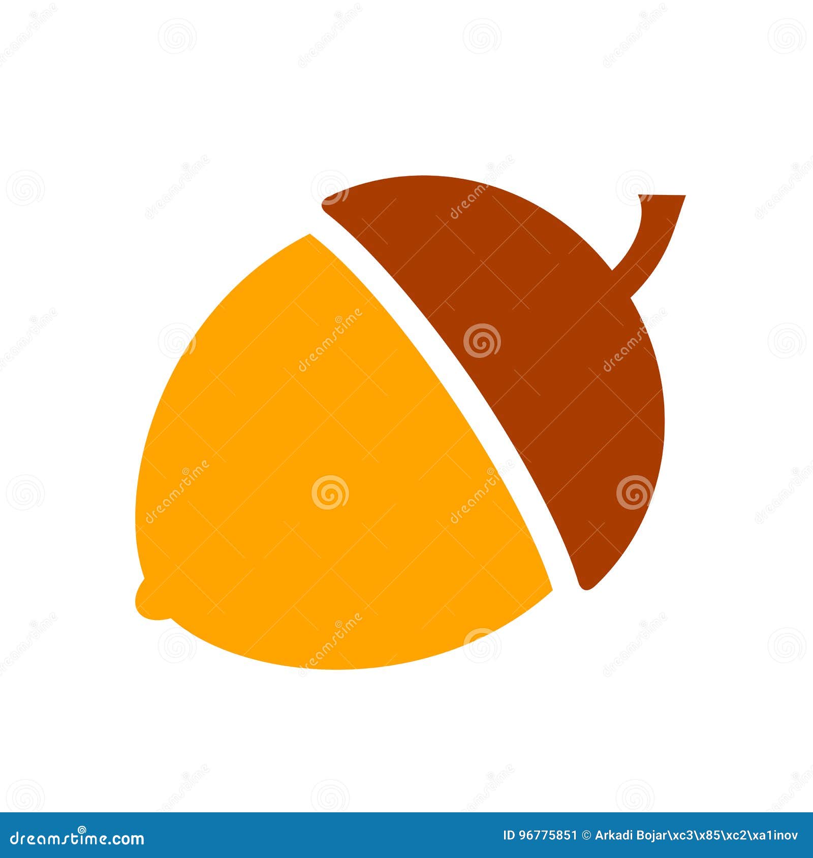 Acorn vector icon stock vector. Illustration of autumnal - 96775851 Acorn vector icon stock vector. Illustration of autumnal - 96775851