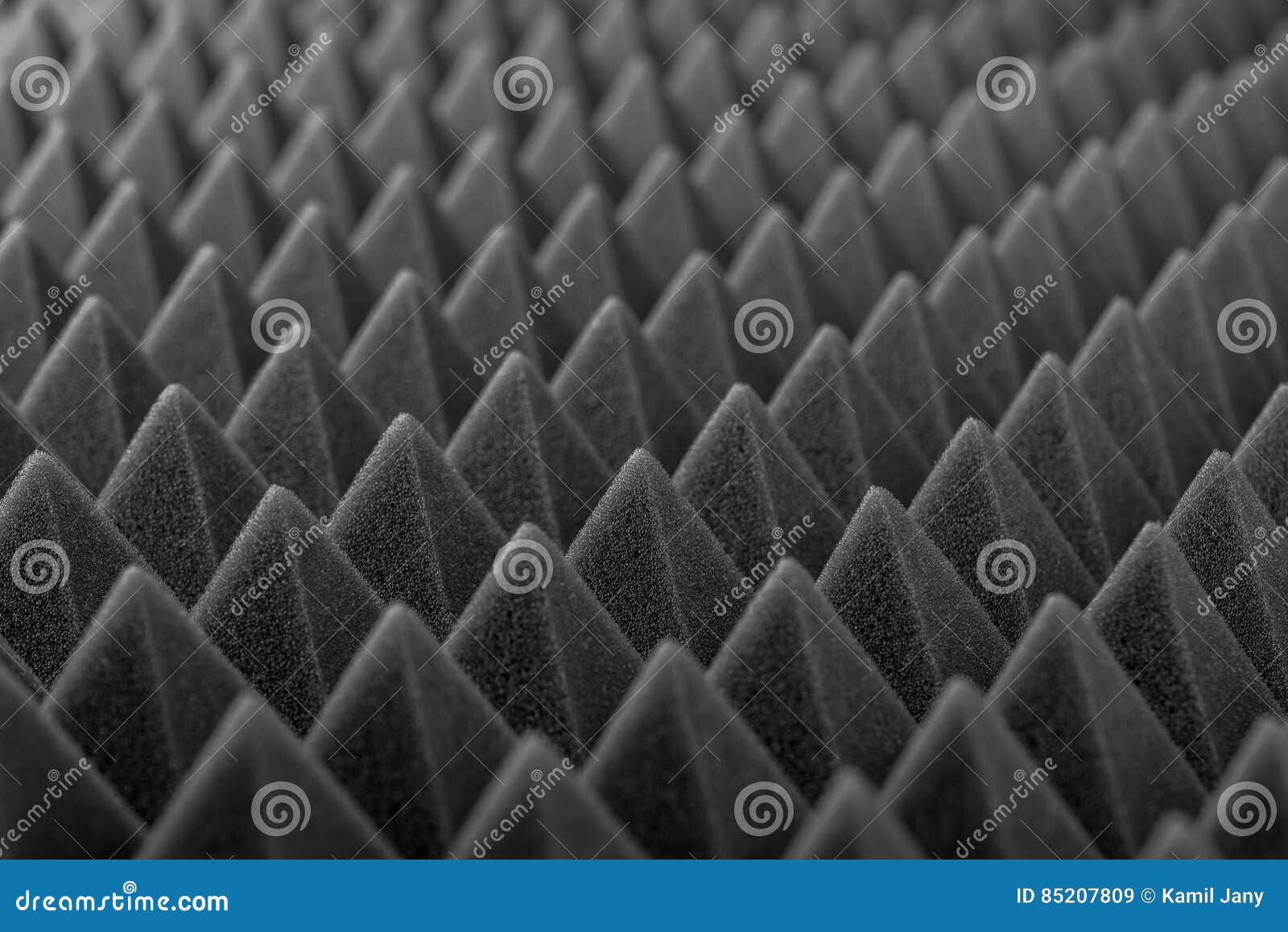 Acoustic Absorbing Foam for Studio Recording. Pyramid Shape Stock Image ...