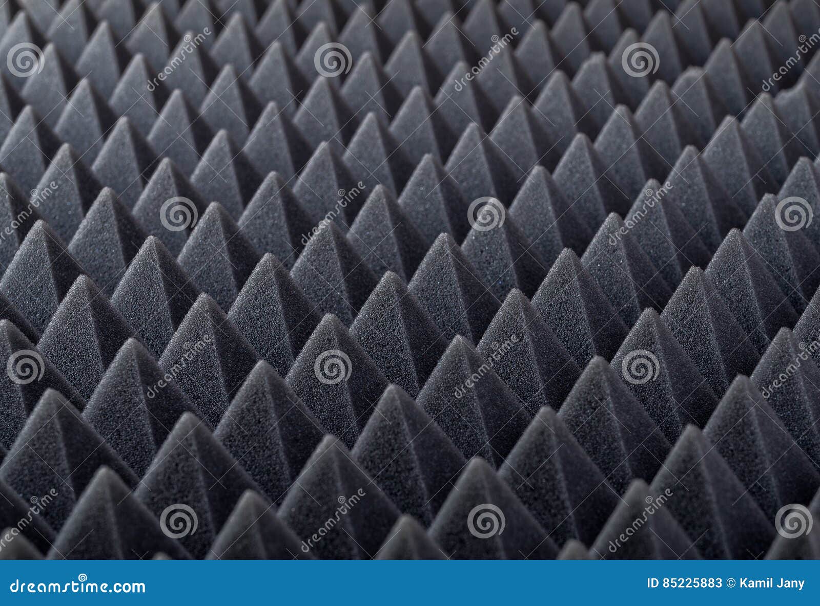 Acoustic Absorbing Foam for Studio Recording. Pyramid Shape Stock Image ...