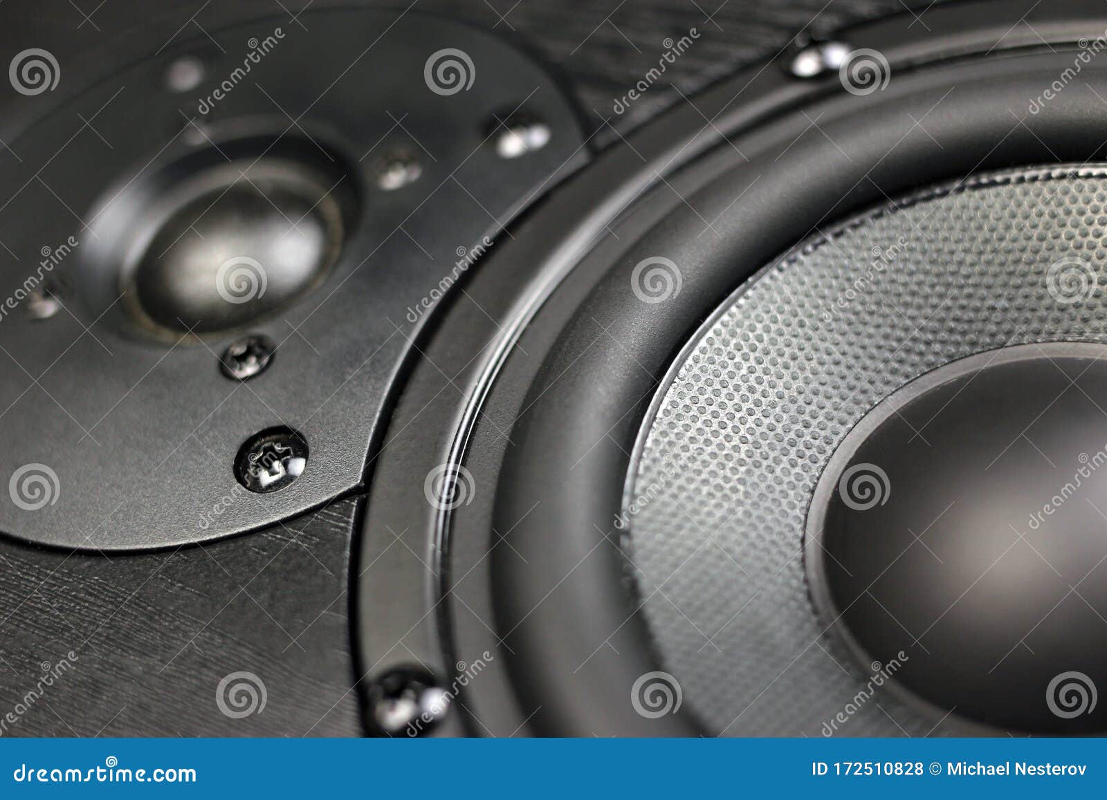 Acoustic Column, Musical Speaker. Close Up Stock Photo - Image of ...