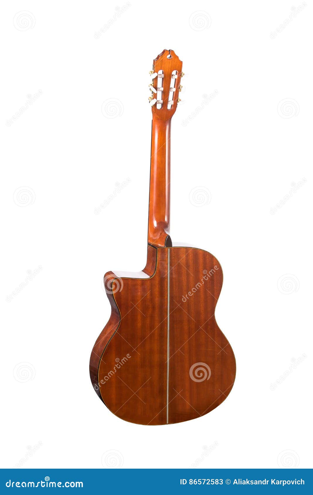 Acoustic guitar. Back view stock image. Image of rock - 86572583