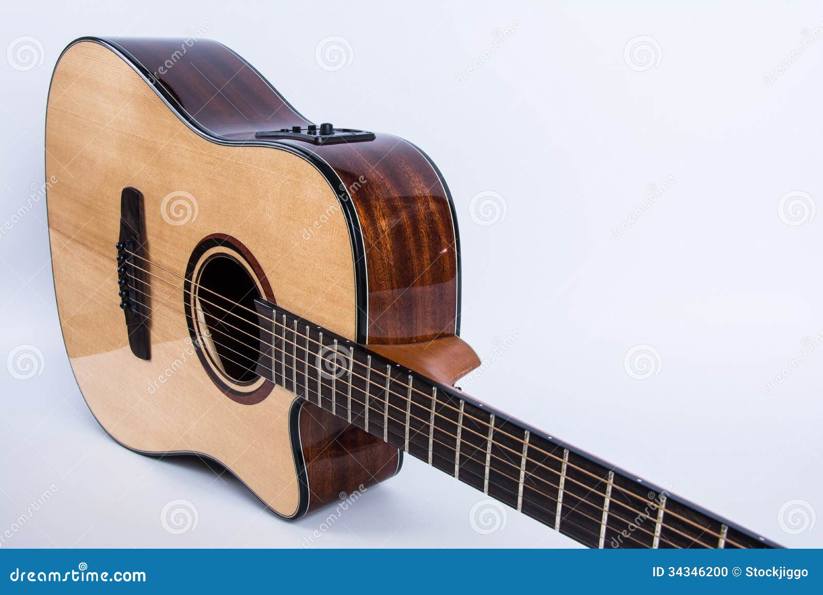 Acoustic guitar body stock photo. Image of blues, rock - 34346200