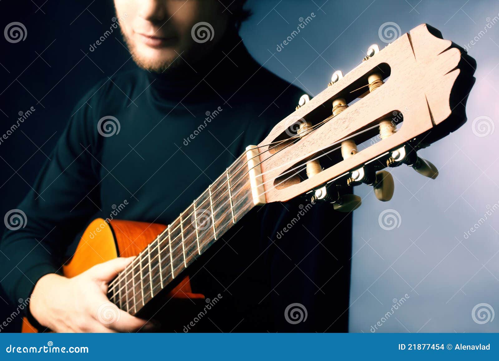 Acoustic Guitar Guitarist Playing Stock Photo - Image of close ...