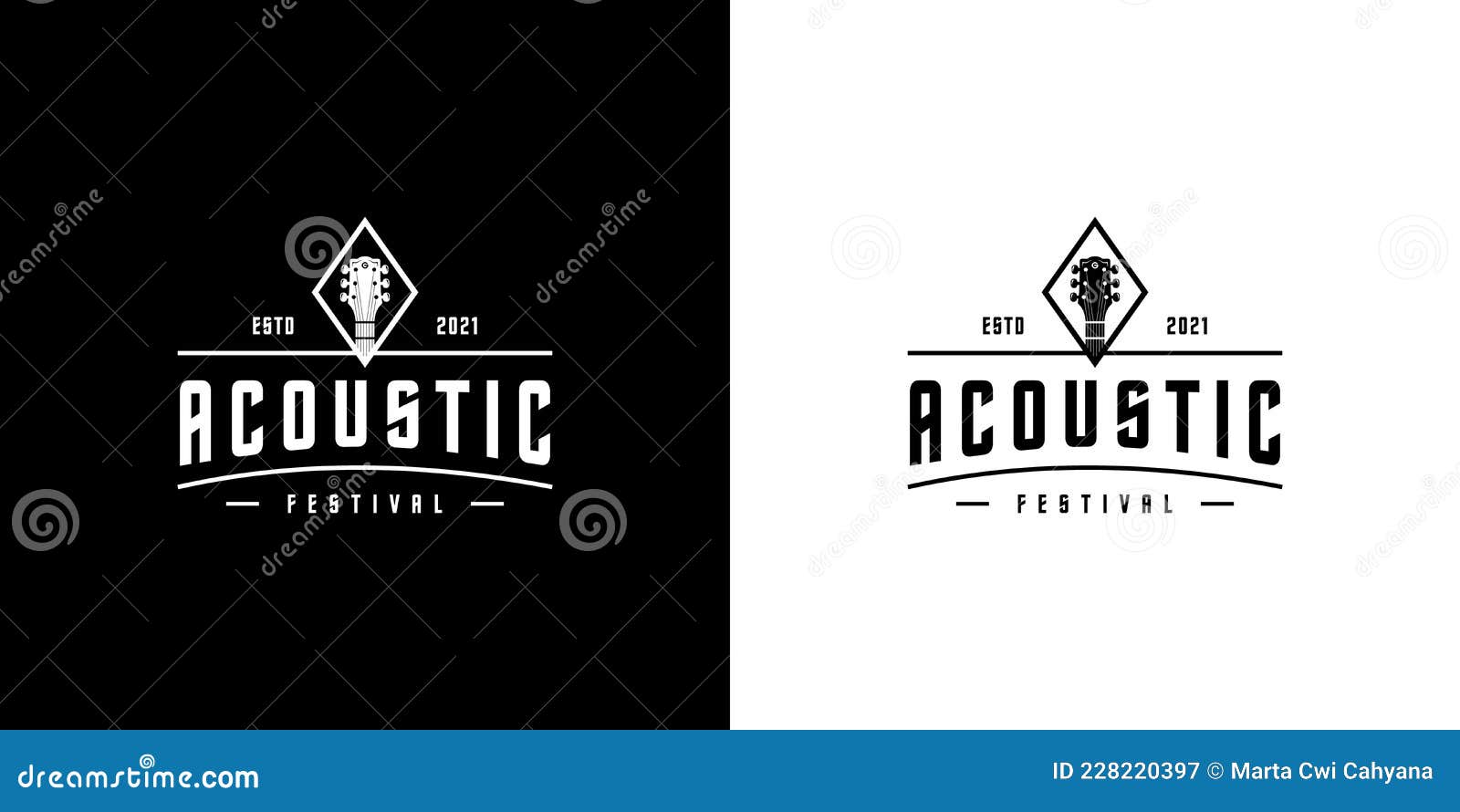 Acoustic Guitar Logo Design Vector Template Stock Vector - Illustration ...